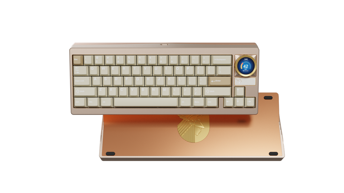 gold computer keyboard